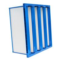 China YANING V-Bank HEPA Filter 610x610x295mm 3200m3/h High Air Flow W-Type for Industrial HVAC for sale