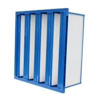 China YANING V-Bank HEPA Filter 610x610x295mm 3200m3/h High Air Flow W-Type for Industrial HVAC for sale