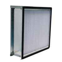 China 24x24x12 Deep Pleat HEPA Air Filter Galvanized Steel Frame 292mm Thickness 99.997% Efficiency for sale