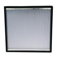 China 24x24x12 Deep Pleat HEPA Air Filter Galvanized Steel Frame 292mm Thickness 99.997% Efficiency for sale