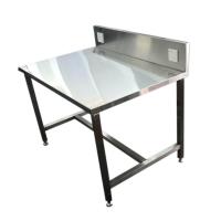 China Stainless Steel Power Socket Work Table 1500×600×850mm Heavy Duty for Clean Rooms for sale