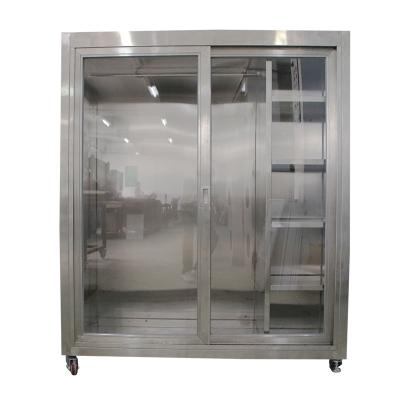 China Stainless Steel Static Garment Cubicle 1500×650×2200mm with 100 Class HEPA Filter for Clean Rooms for sale