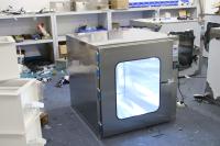 China Pass Transfer Box Pass Thru Box With Fingerprint Password Unlock Cleanroom Pass Box Sterilization for sale