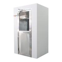 China Powder Coating 1.1KW Cleanroom Air Shower Steel Frame 99.99% H13 HEPA for sale