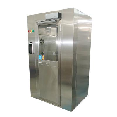 China YANING Mechanical Electronic Interlock Facial Recognition Air Shower Room with Temperature Detection and HEPA Filtration for sale