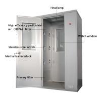 China YANING CE Certified SUS304 Air Shower Clean Room 22-27m/s Air Velocity H13 HEPA Filter for sale