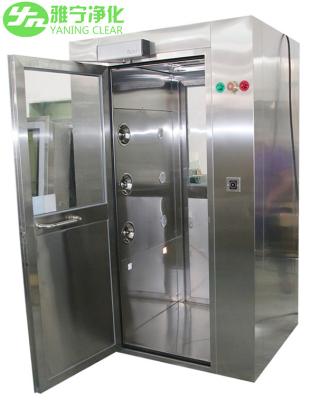 China YANING CE Certified SUS304 Air Shower Clean Room 22-27m/s Air Velocity H13 HEPA Filter for sale