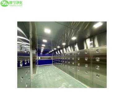 China Prefilter G4 Cleanroom Air Shower Tunnel Stainless Steel Powder Coated 3 Person for sale