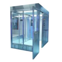 China YANING Modular Clean Room Clean Booth Stainless Steel Pass-Thru Chamber 1500x2000mm HEPA H14 for sale
