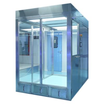 China YANING Modular Clean Room Clean Booth Stainless Steel Pass-Thru Chamber 1500x2000mm HEPA H14 for sale