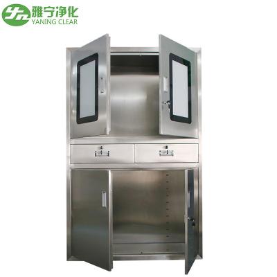 China Stainless Steel Medical Instrument Drug Cabinet with Lock 3 Part Design for Hospital Clinic for sale