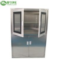 China Customized SUS304 Stainless Steel Hospital Cabinet with Glass Window for Operating Theater 1800x400x1800mm for sale