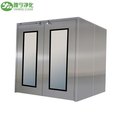 China Double Manual Door Clean Room Pass Through Box Passbox With Mechanical Interlock for sale