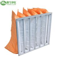 China YANING EN779 F9 MERV 15 Electrostatic Media Multi-Pocket Bag Filter for HVAC Systems for sale