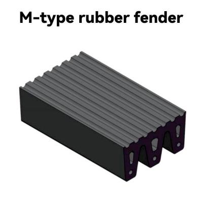China M-Type Rubber Fender with Large Contact Surface for Low Pressure Pushing and Strong Attachment via Triple Legs for sale