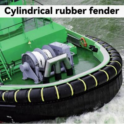 China CY-type Rubber Fenders for Tugboats and Pushboats with Customizable Dimensions and Optional Rubber Plugs for sale