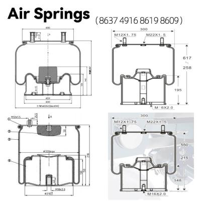 China Semi-Truck Air Bag for Vehicle Leveling and Machinery Isolation Air Spring for sale