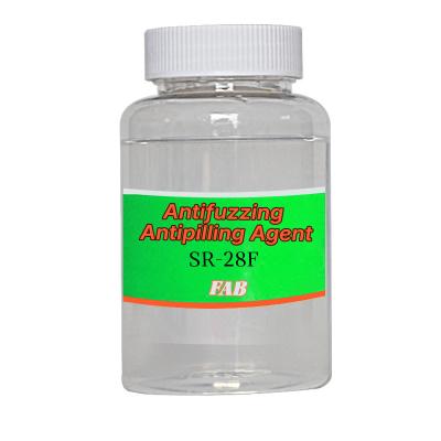 China Antifuzzing and Antipilling Finish Agent SR-28F Forms Compact Cross-linked Film for Smooth and Soft Feel with Durable Anti-pilling for sale