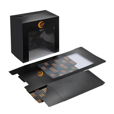 China Baseball Cap Gift Tuck Top Boxes With Clear PVC Window And Glossy Lamination for sale