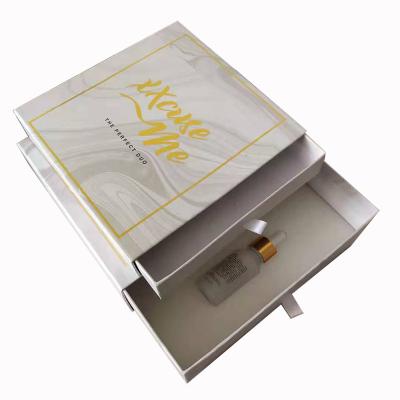 China Slide Drawer Spray Dropper Bottle Packaging Box Cosmetic Gift Set Packaging Box for sale