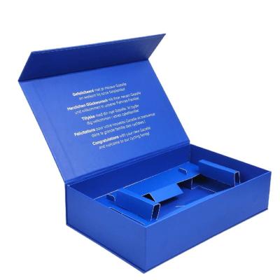 China Recyclable Blue Paper Slide Open Cardboard Drawer Packaging for Elegant Skincare for sale