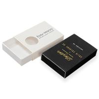 China Art Paper Gift Packaging Boxes Matchbox Style Sliding Drawer Box With Gold Foil Printing for sale