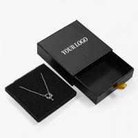 China Custom Logo Foam Insert Rigid Drawer Jewelry Box for Ring Necklace Bracelet 9x9x3cm for sale