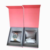 China Red Cardboard Paper Empty Wrist Watch Gift Box Packaging Customized for sale