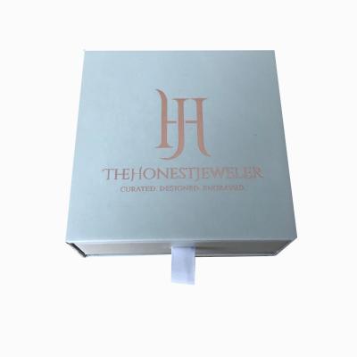 China Custom Paper Jewelry Drawer Packaging Box Recycled With Magnet Closure for sale
