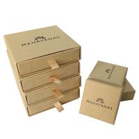 China Jewellery Slide Open Gift Boxes Eco Friendly Recycled Brown Kraft Paper Boxes for sale