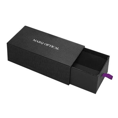 China Custom Order Slim Paper Cardboard Drawer Gift Box with Foam Insert and Glossy Lamination for sale