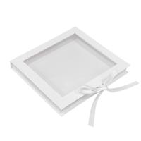 China Square Cardboard Display Box Recycled Magnetic Closure Gift Box With Clear Window for sale