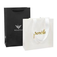 China Recycled Luxury Paper Shopping Bags Clothing Retail Paper Bags With Handles for sale
