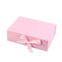 China Custom Logo Size Luxury Magnetic Flip Wig Cosmetic Packaging Gift Box With Ribbon Magnetic Closure for sale
