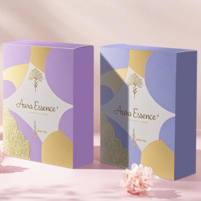 China Custom Luxury Square Empty Folding Paper Box  Candle Jars With Lid And Box Packaging Automatic Bottom Buckle Box for sale