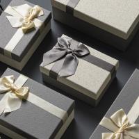 China High End Gift Box Packaging Customizable Size For Valentine's Day Mother's Day Black White Bow Decoration Gift Box for sale
