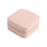 China High End Portable Pink Jewelry Set Box Earrings Rings Necklaces Bracelets Bracelets Jewelry Storage Box for sale