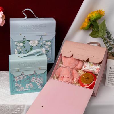 China Custom High End Personalized Design Reusable Paper Suitcase Gift Box For Children for sale