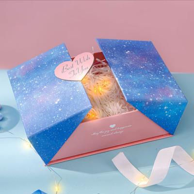 China Customized Double Door Open Ring Perfume Watch Packaging Gift Box With Your Own Logo for sale