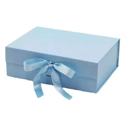 China Custom Logo Size Luxury Magnetic Flip Wig Cosmetic Packaging Box Gift Box With Ribbon Magnetic Closure for sale