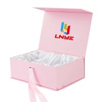 China Customized Logo Luxury Magnetic Gift Box Closure For Cosmetics Clothing Wig Gift Set Packaging for sale