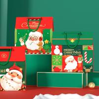 China Custom Luxury Christmas Gift Box Packaging With Handle 157g Art Paper 1000g Cardboard for sale