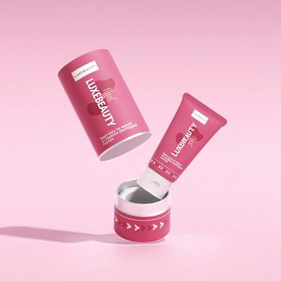 China Cardboard Cylinder Paper Tube Packaging Box Eco Friendly Cosmetic Skincare Round Tube Box For Creams Lotions for sale