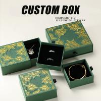 China Factory Custom 9*9cm Square Paper Earring Necklace Hollow Packaging Box for Magnetic Jewelry Gift for sale
