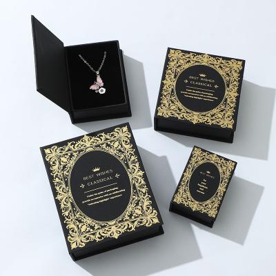China Wholesale Custom Luxury Necklace and Earrings Magnet Box Jewelry Storage Box for sale