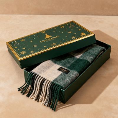 China Custom Luxury Christmas Gift Boxes Matte Rigid Carton for Packaging Scarf Dress Underwear Shirt Recycled Aseptic Materials for sale