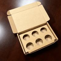 China Custom 6-Pack Kraft Corrugated Gift Packaging Box For 2 Oz Scented Candle Tin Gold Foil & Matt Lamination Printing Handling for sale