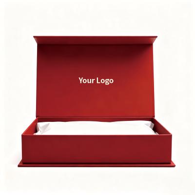 China Customizable Recyclable Varnished Cardboard Rigid Packaging Paper Boxes Magnetic Gift Box For Cosmetics for sale