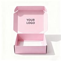 China Custom Premium Pink Shipping Box Cardboard Recyclable Cosmetic Paper Boxes For Makeup Packaging for sale