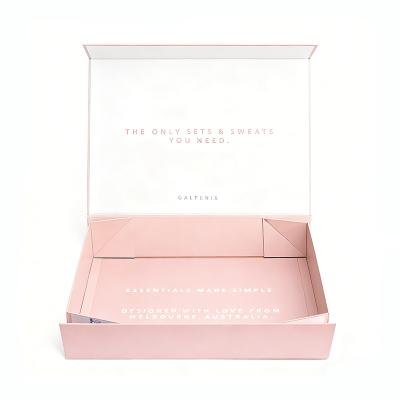 China High End Luxury Clothing Package Customized Eco Friendly Magnetic Folding Gift Paper Boxes For Underwear for sale